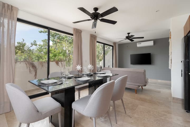 Lux 2 Bd W/ Balcony + Rooftop Pool | Aldea Zama - Tulum