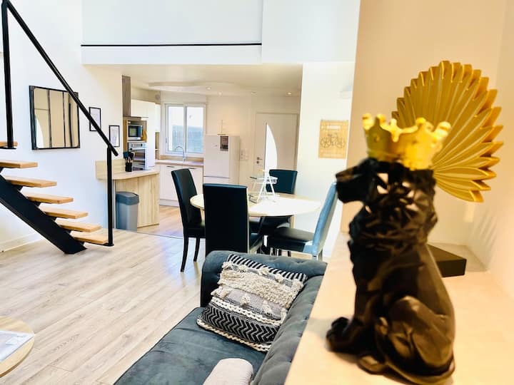 Charmant Loft Avec Parking, Jardin Et Terrasse - 奧爾良