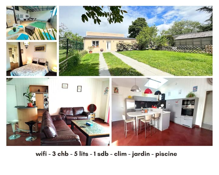 Chtx Maison 7 Pers Jardin Piscine - Châteauroux