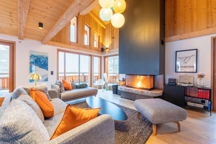 Chalet Croc Blanc, Vu Sur Le Massif Du Mont Blanc - Les Houches