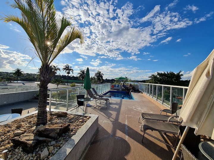 Flat/hotel Em Frente à Lagoa Da Pampulha C/varanda - Belo Horizonte