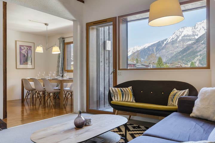 Duplex 80m2 | View | Garage | Quiet |200m Trainbus - Aiguille du Midi