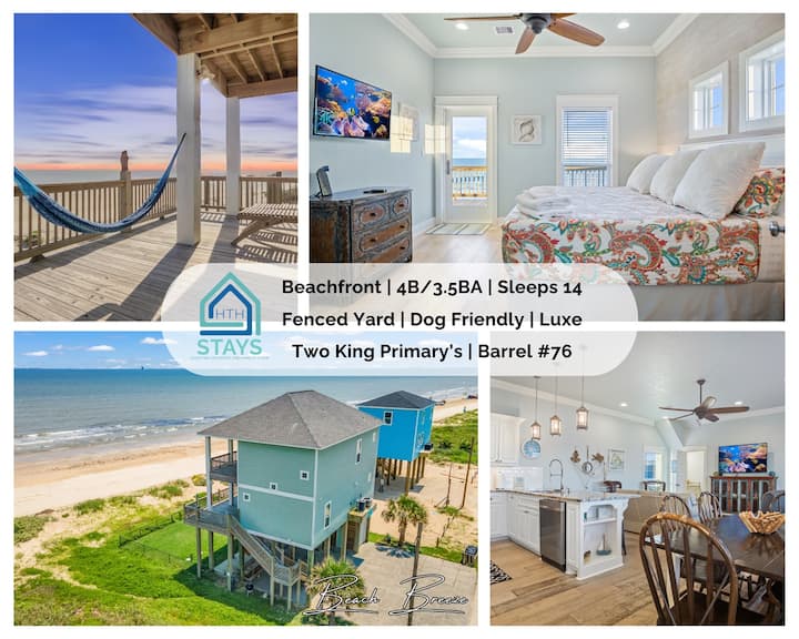 Luxury | Beachfront | Dogs Ok | Fenced Yard - Crystal Beach, TX