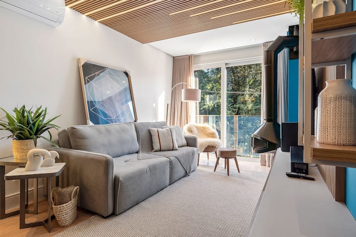 Apartamento Bellagio 2 Suítes E Piscina By Achei - Canela