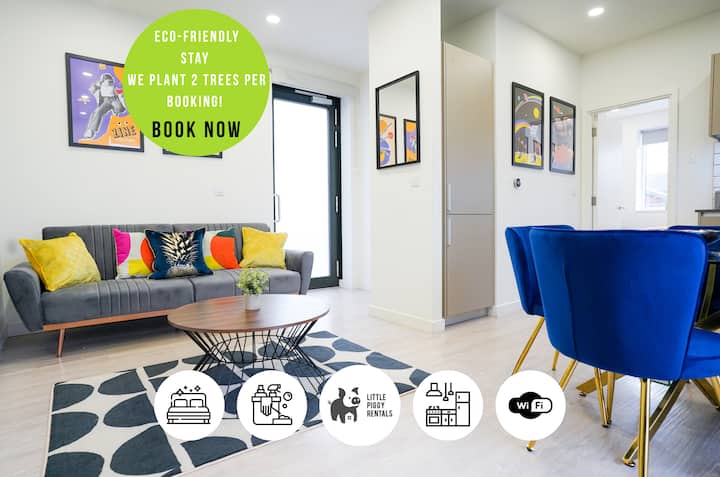 Artsy Modern Flat: Free Parking, Gym & Roof Garden - Stevenage