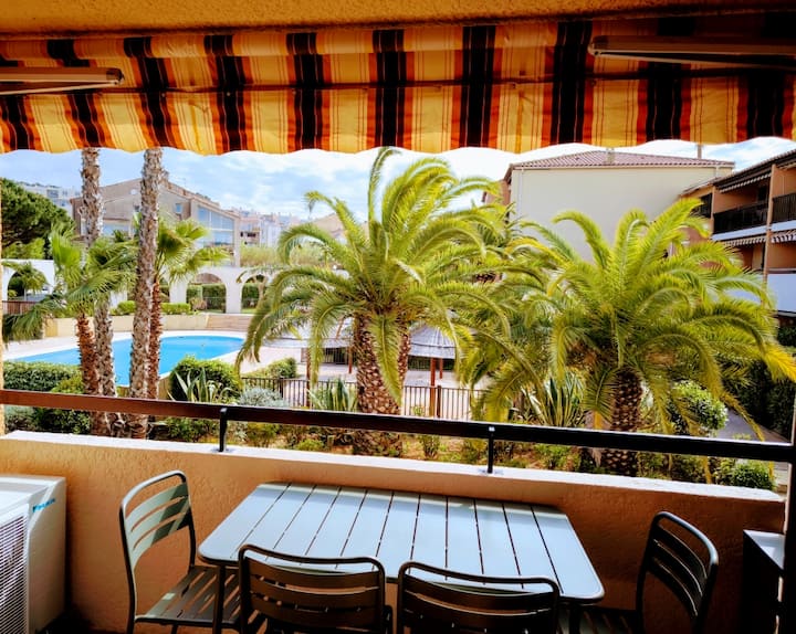 Studio L’arbanais - Vue Piscine Et Jardin - Île de Porquerolles