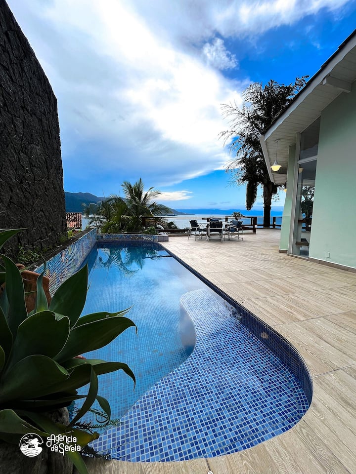 House With Pool And View Of Ilha Das Cabras - Ilhabela