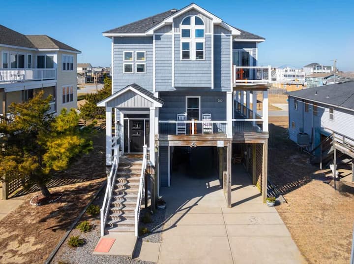 Ocean Views! Steps To Beach! 5bd Luxury Home! - Kill Devil Hills, NC