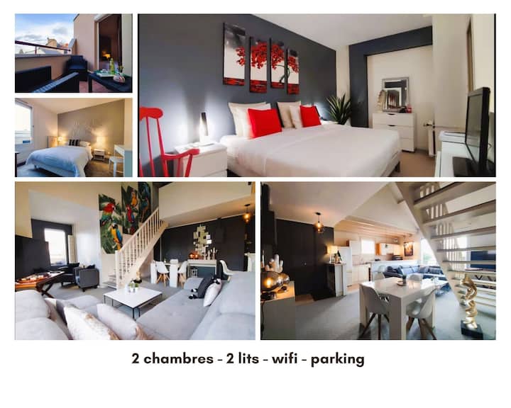 Le Duplex Du Marché-centre-parking Privé-balcon - Châteauroux