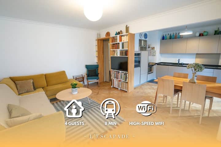 T2 Lumineux Proche Métro 1 & Rer A | L'escapade - Vincennes