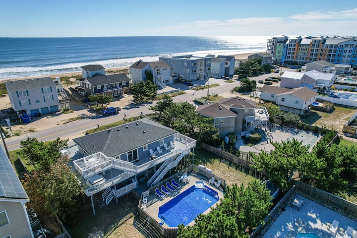 *New* Beach Cottage, Steps To Beach, Pool, Slps 16 - 維吉尼亞海灘