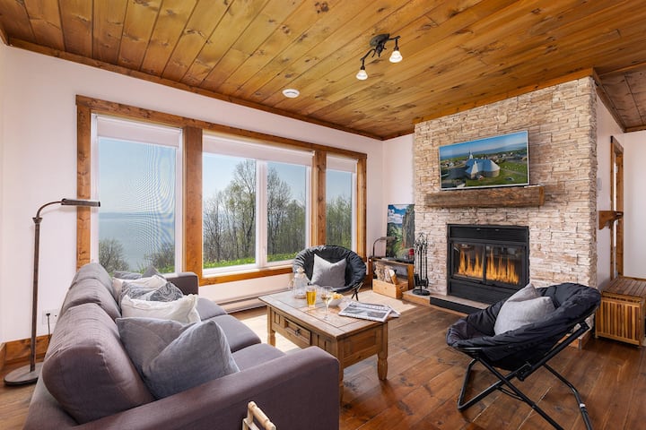 61b Chalet: Spa, Foyer & Vues D’hiver - Le Massif de Charlevoix