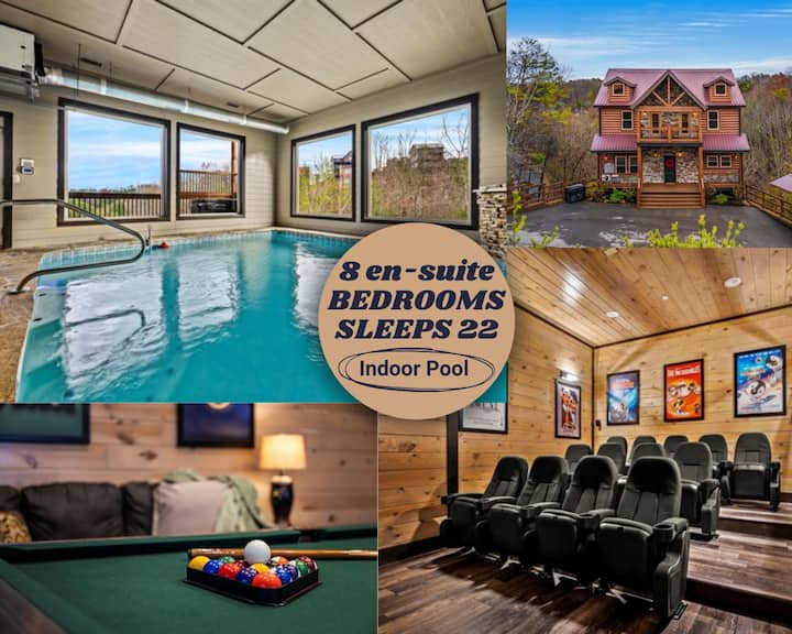 8 Bedroom ~Mtn View~ Sleeps 22 ~ Private Pool! - Sevierville, TN