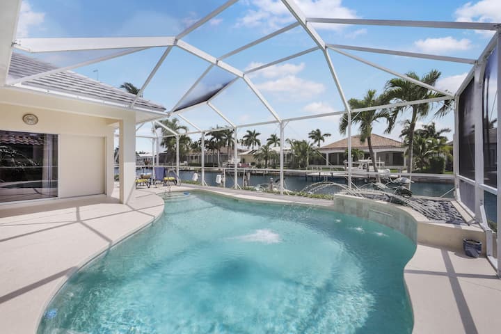 Waterfront Home | Pool Table, Heated Pool & Dock - Marco Island, FL
