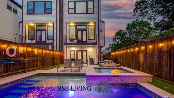 Elegant 3br 3.5bath Home With Private Pool - Northside - Houston