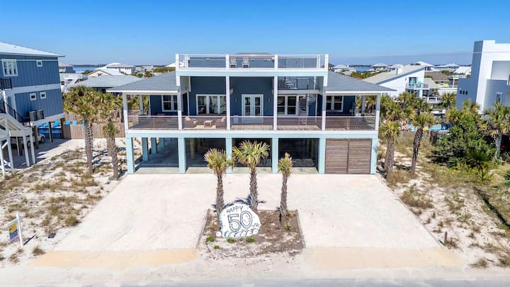 Gorgeous 5 Bedroom, 5.5 Bath Gulf View Home W/ Pri - Pensacola Beach, FL