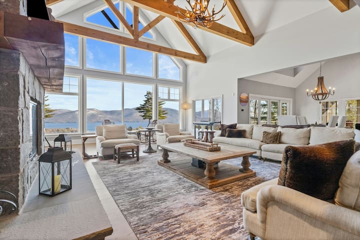 5br Panoramic Lake Acreage - Sauna, Game Tables - Bolton Landing