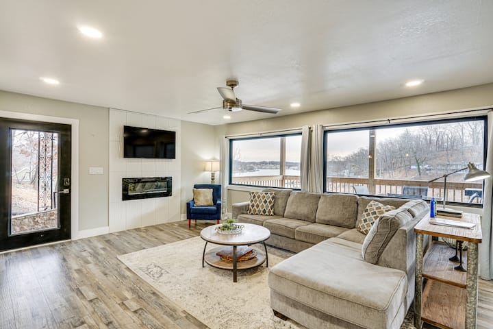 Boat Dock: Waterfront Lake Of The Ozarks Home - Lake Ozark, MO