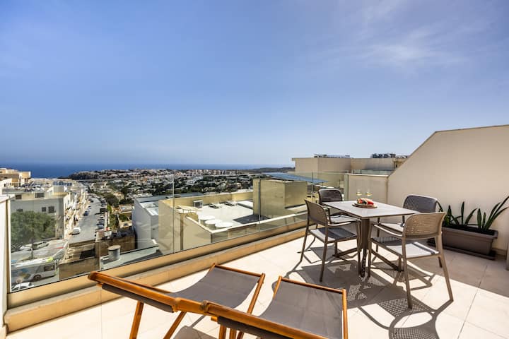 Fl7 Thelodge-amazing View W Big Terrace By Homely - Malta