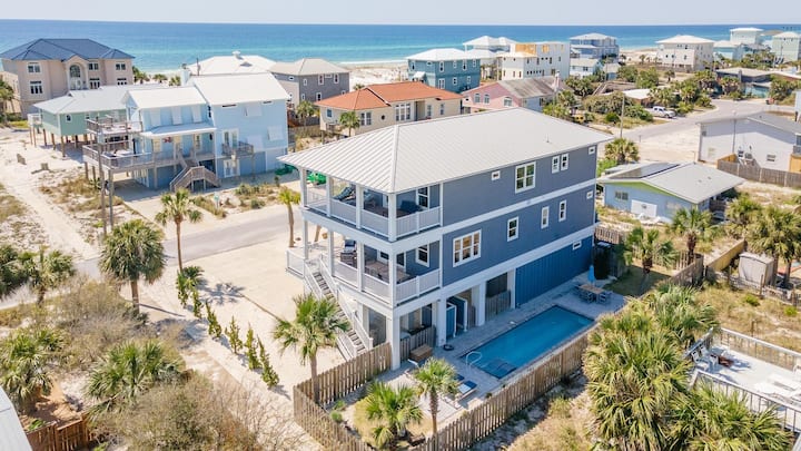 Gulf-view Paradise Home W/ Private Pool 5br/5.5b - Pensacola Beach, FL