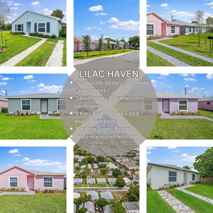 3 Homes - Side By Side - Sleeps 18 - Close To Dt! - West Palm Beach, FL