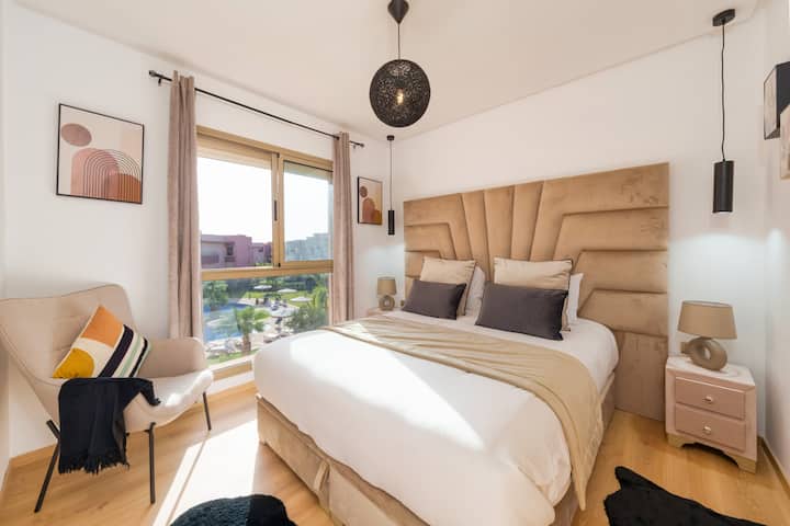 Appart View Pool - 3 Rooms - Optical Fiber - Marrakech