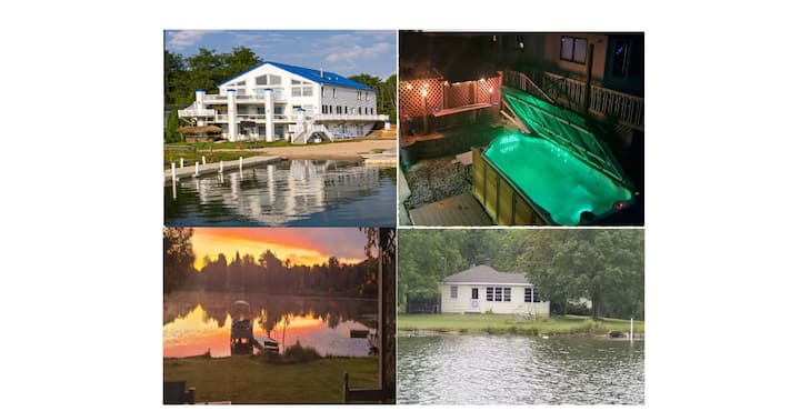 Waterfront 4 Houses 111 Guests Campau Lake - ミシガン州