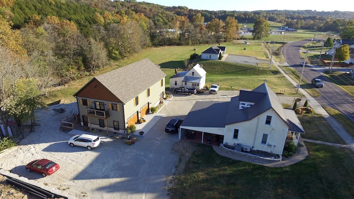 Sleeps 34-38! 2 Homes. 2-acre Property Rental - Hermann, MO