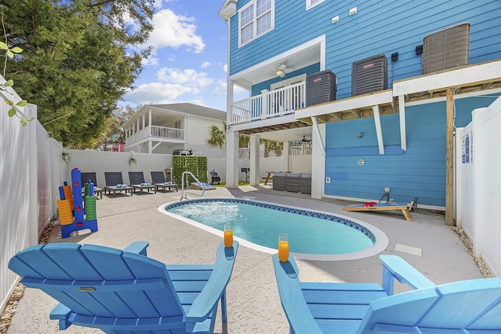 Heatedpooloasis | 2minswalk2beach | Beachgear - Surfside Beach, SC