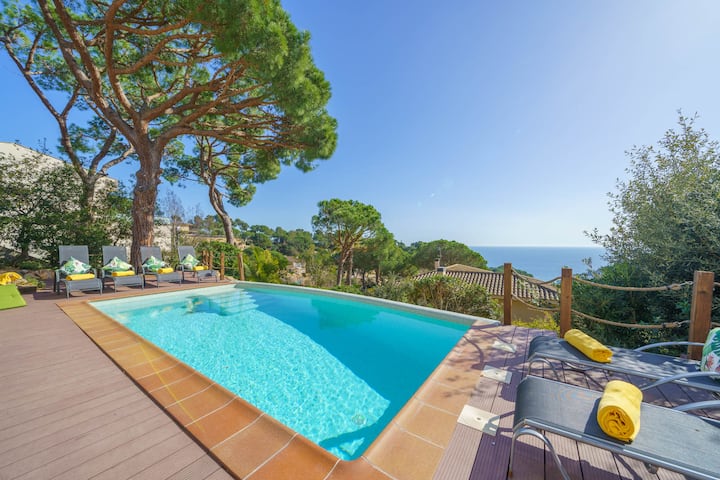 Villa Sea Breeze - Sea View, Private Pool & A/c - Tossa de Mar