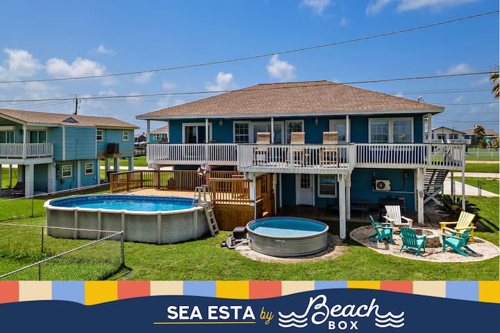 Oceanview Beach Home With 2 Pools And Volleyball - ガルベストン, TX