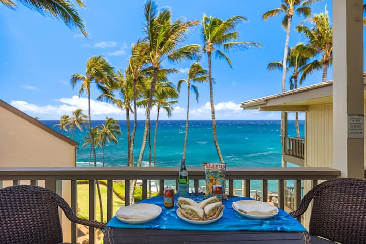 Poipu Palms 302 Top-floor Oceanfront With Sunset - Poipu