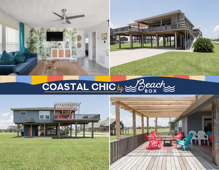 Cozy Beach House With Huge Deck And Stunning Views - Galveston, TX