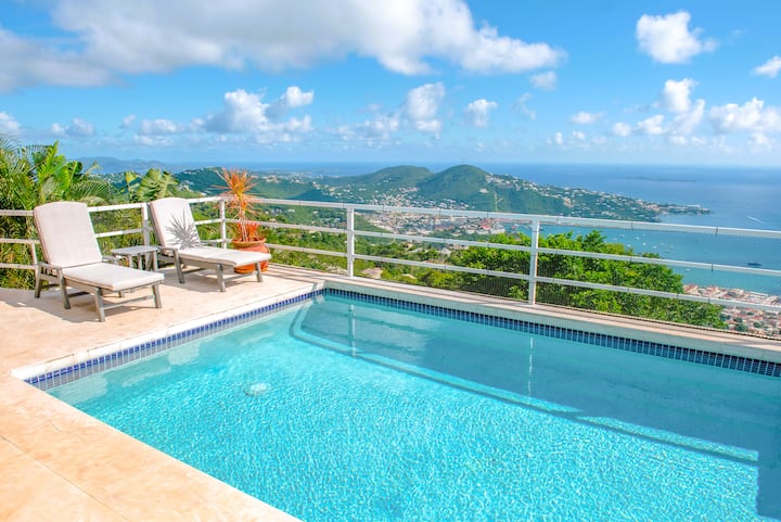 Stunning 4 Bedroom With Private Pool & Ocean View - 聖托馬斯島