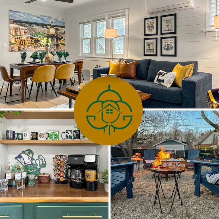 Golden Dome Getaway | Walk To Nd | School Spirit! - South Bend, IN