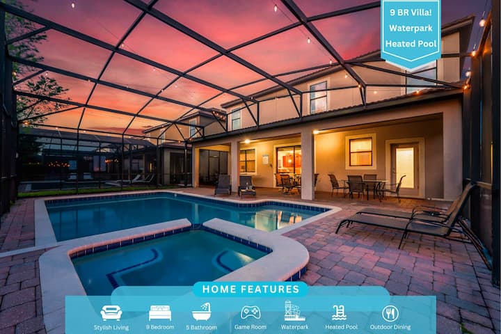 Heated Pool Villa & Free Waterpark W/ Lazy River! - Davenport, FL