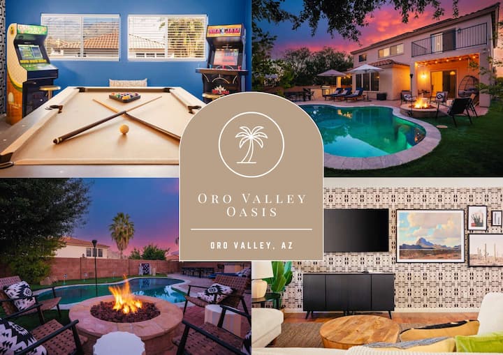 Family Fun! Sleeps 12 | Pool | Fire Pit | Puttputt - Oro Valley, AZ