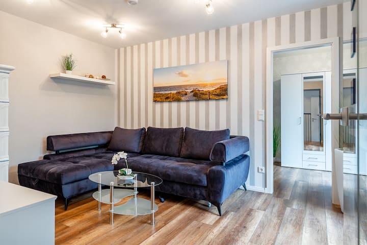 Kamin Apartment, Eg, Terrasse, 2 Schlafzimmer - Greetsiel