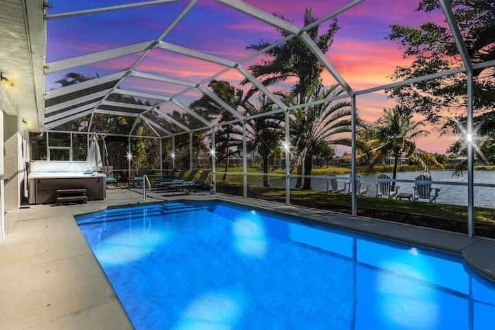 Cape Coral Dream Lake Villa - Heated Pool & Spa - Sanibel Island, FL