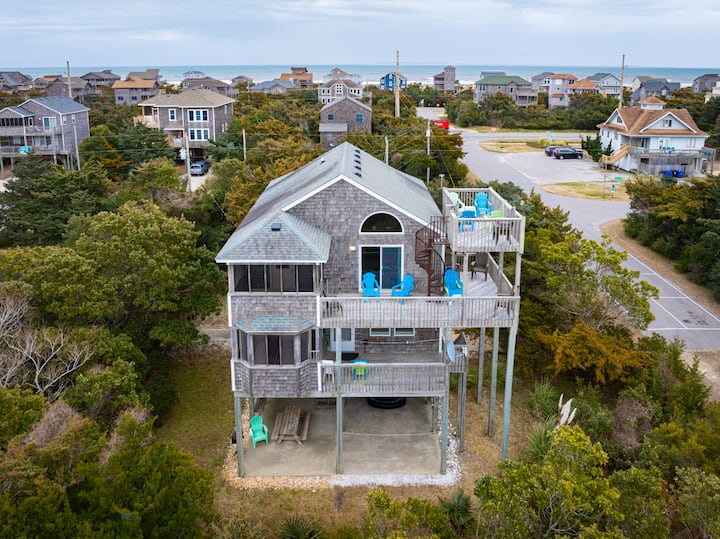 4 Br, 2 Min Walk To Beach, Hot Tub, Water View - Avon, NC