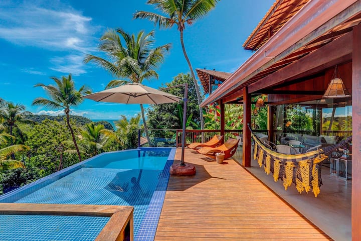 Bah168 - Villa Avec Vue Sur La Forêt E Mer. - Itacaré