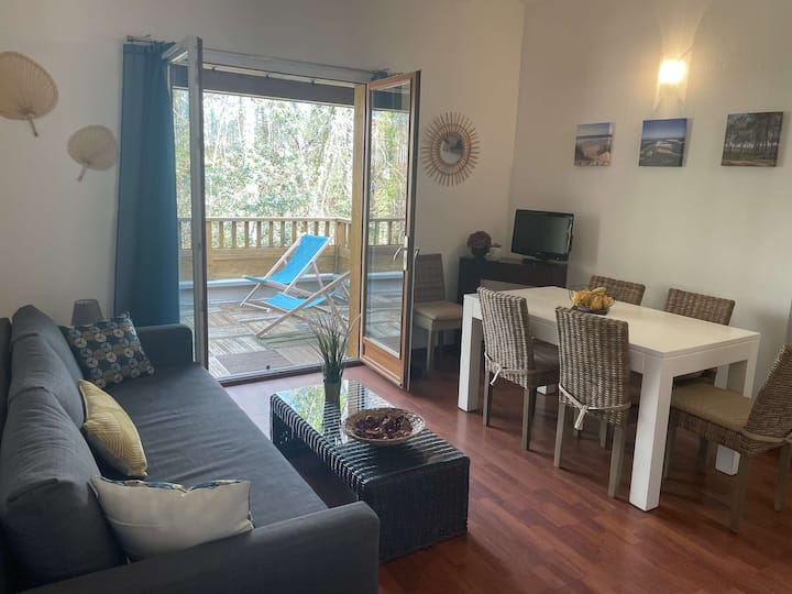 Appartement 2 Chambres 6 Pers Piscine, 50m Du Lac - Lacanau