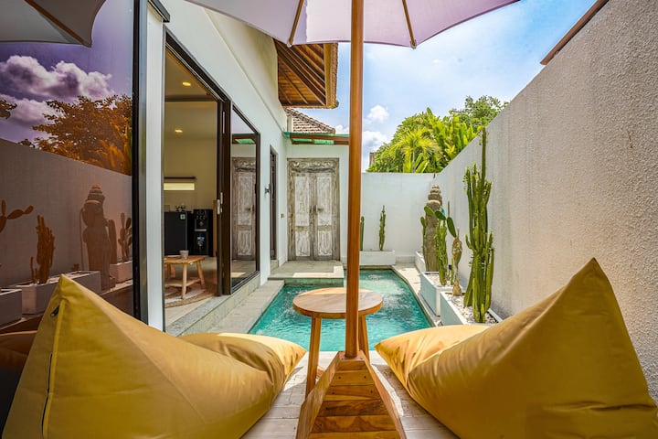 Trendy 1br Villa • Private Pool • Kitchen • Canggu - Canggu