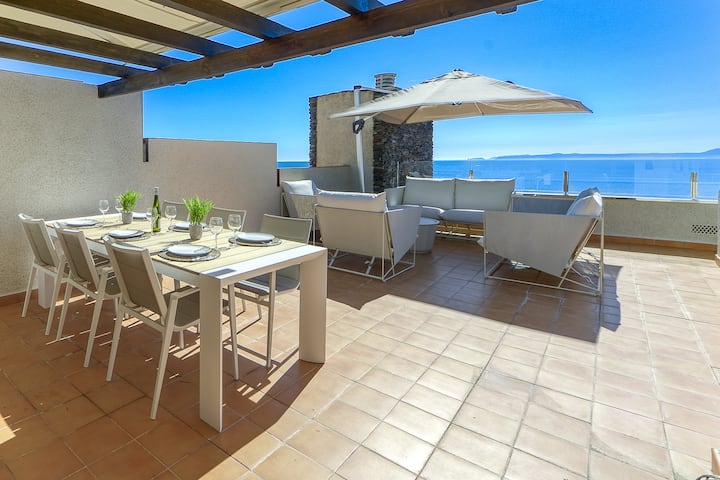Penthouse De Luxe · Front De Mer · Piscine Commune - Roses