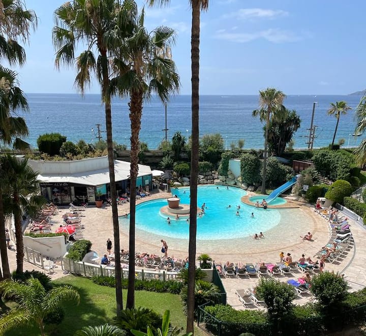 Splendide Vue Mer - 2 Pièces Confort - Piscines - Mandelieu-la-Napoule