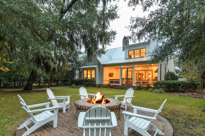 5 Br Cottage W/screened Porch & Fire Pit - Bluffton, SC