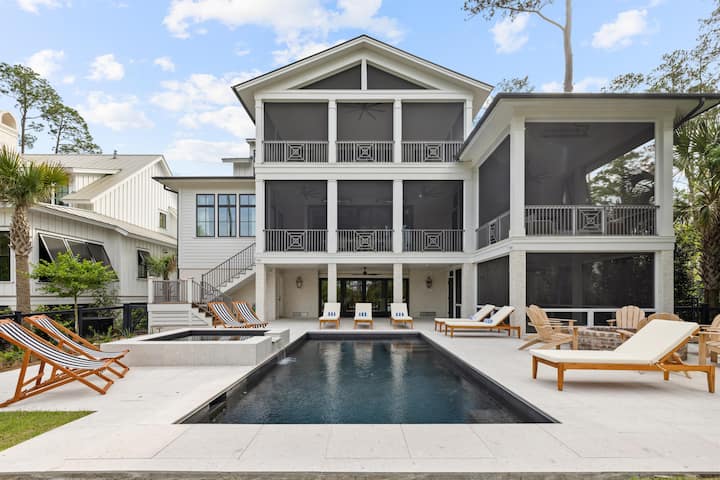 Pool, Spa, Elevator, Marsh Views & More - 布拉夫頓