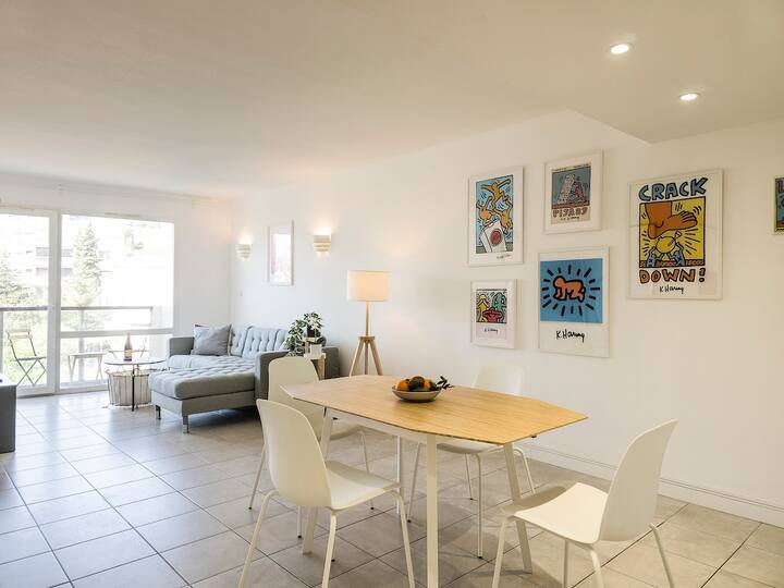 A022 Chic Apartment With Balcony And Parking - Cannes
