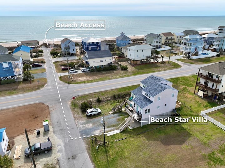 Beach Star Villa | Dog Friendly | 1 Block To Beach - North Topsail Beach, NC