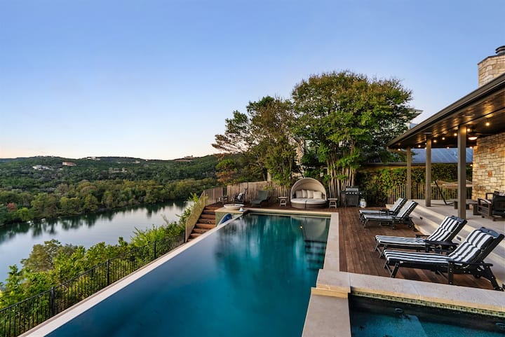 Aquazen: Infinity Pool+spa Overlooking Lake Austin - Austin